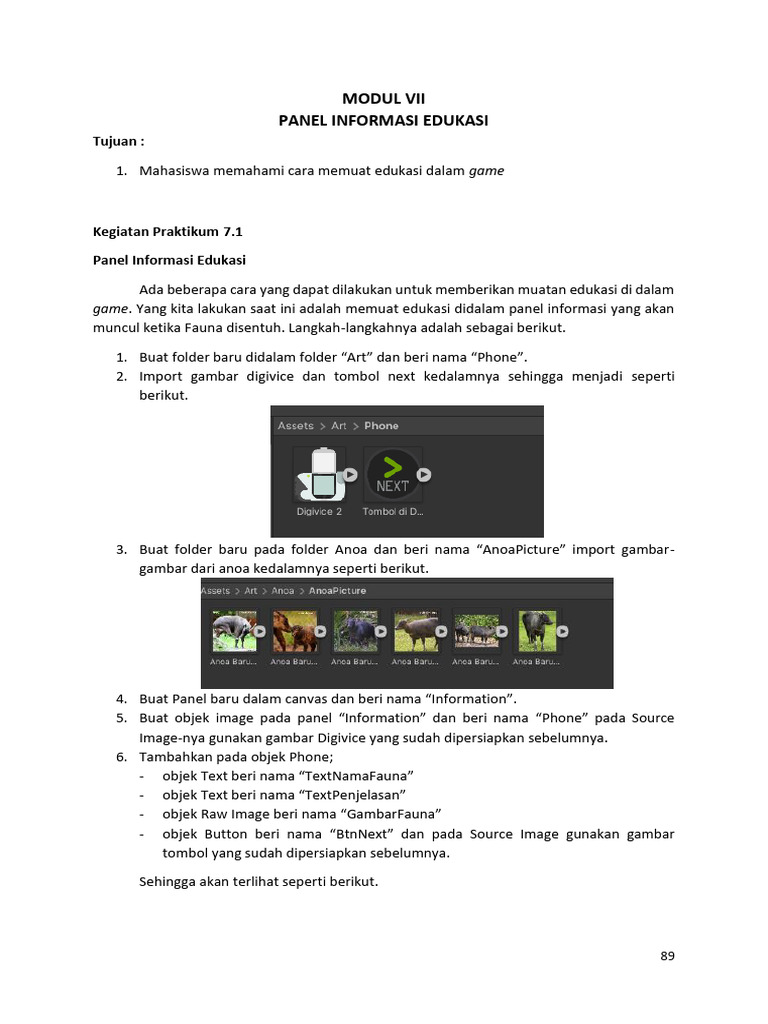 Pertemuan 7 - Modul Pengembangan Game | PDF