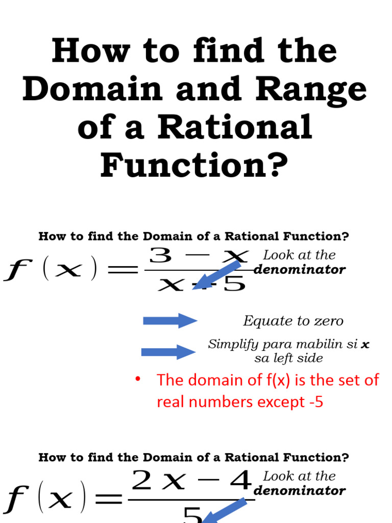 Domain of A Rational Function | PDF | Asymptote | Function (Mathematics)