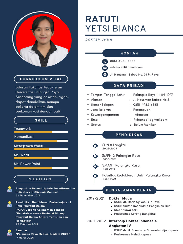 Curriculum Vitae Ratuti Yetsi Bianca | PDF