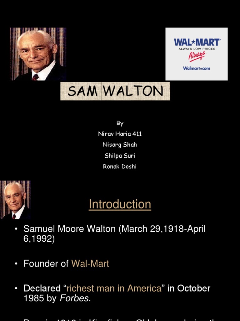 Sam Walton: Retail Innovator's Journey | PDF | Walmart | Retail
