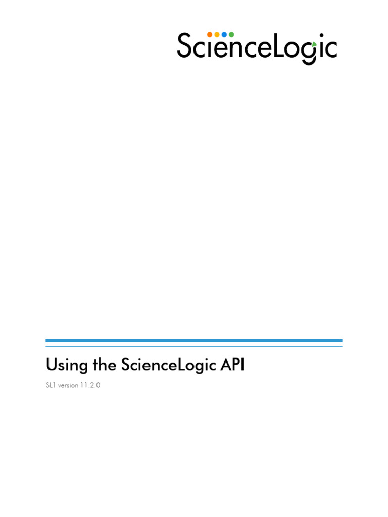 Sciencelogic Api 11-2-0 | PDF | Uniform Resource Identifier | World Wide Web