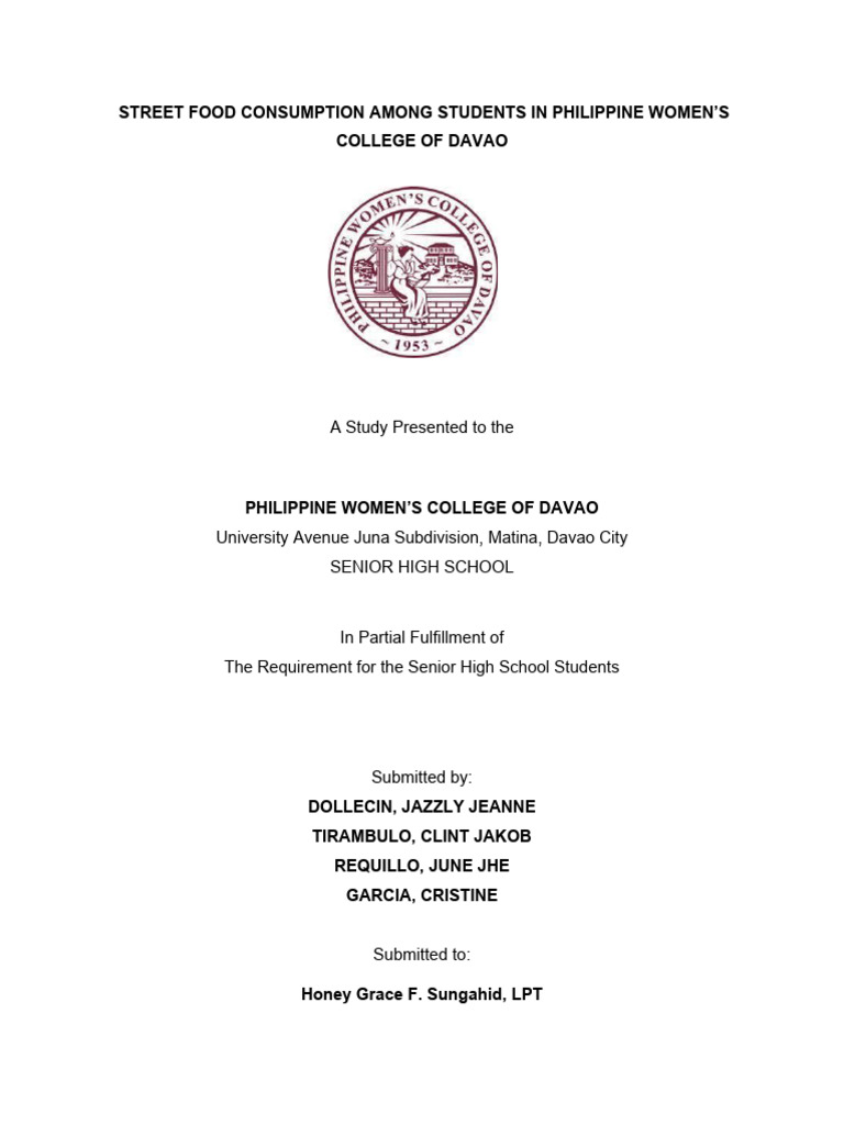 Student Street Food Consumption Study | PDF | Qualitative Research ...