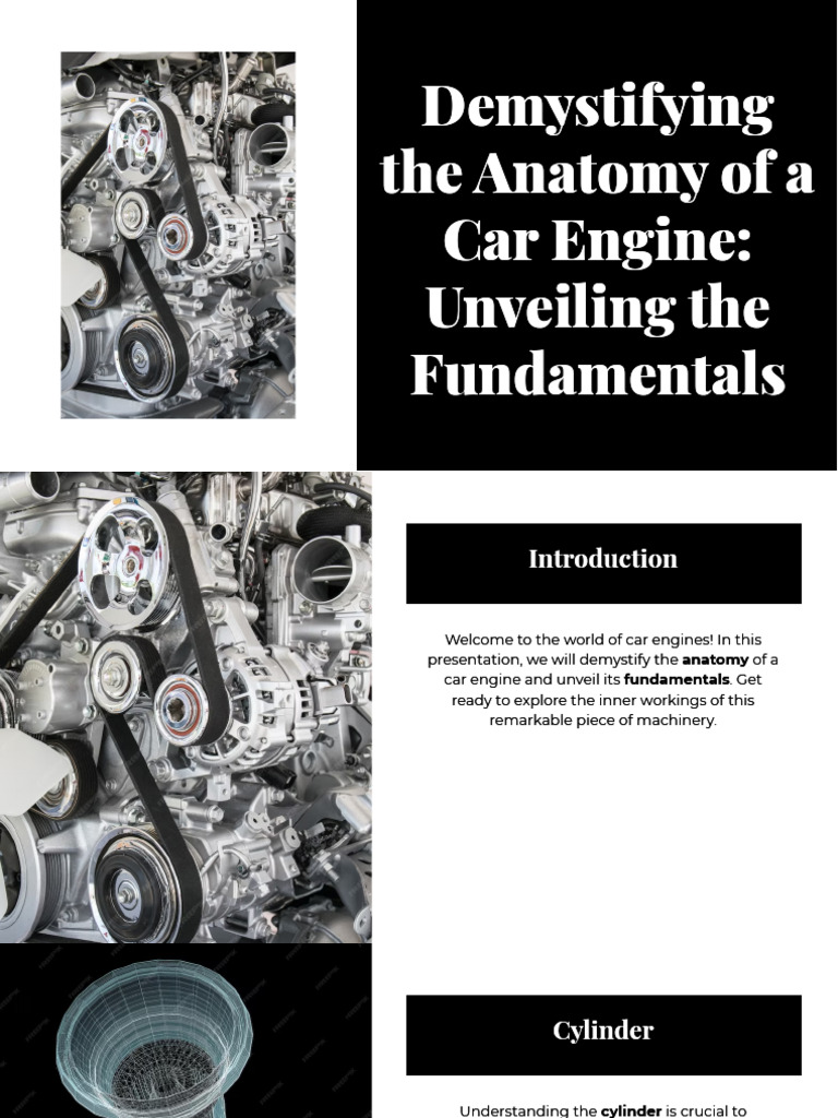 Car Engine Anatomy Explained | PDF | Internal Combustion Engine | Piston