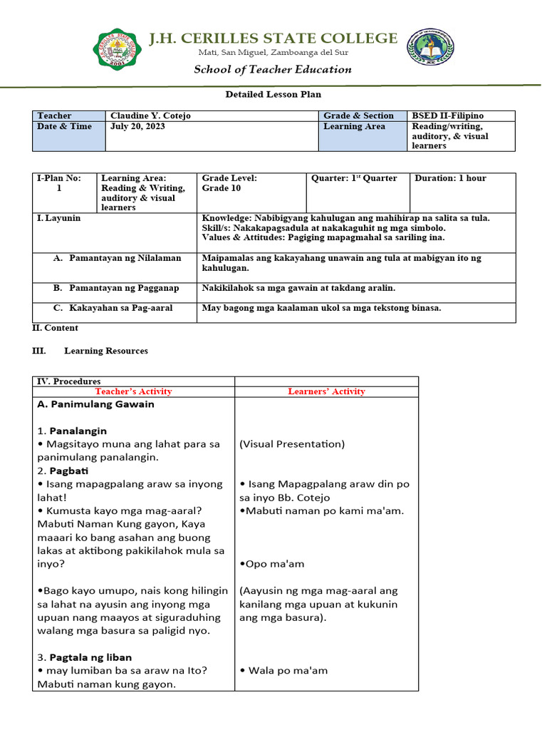 LP in Educ 205 | PDF