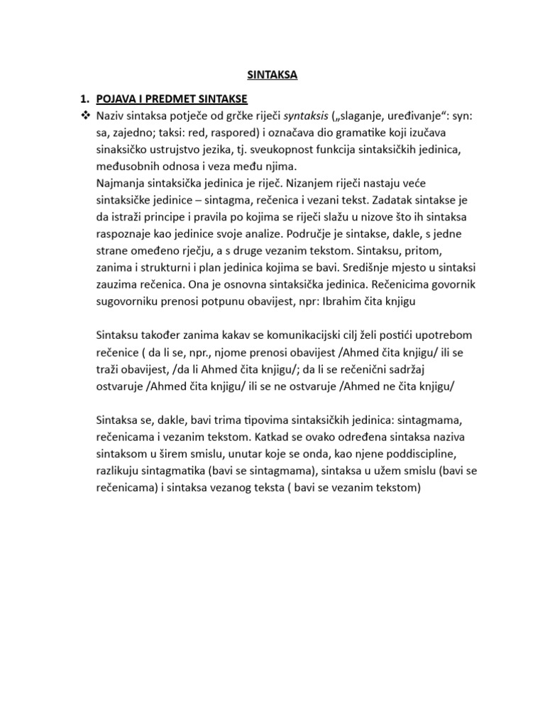 SINTAKSA | PDF