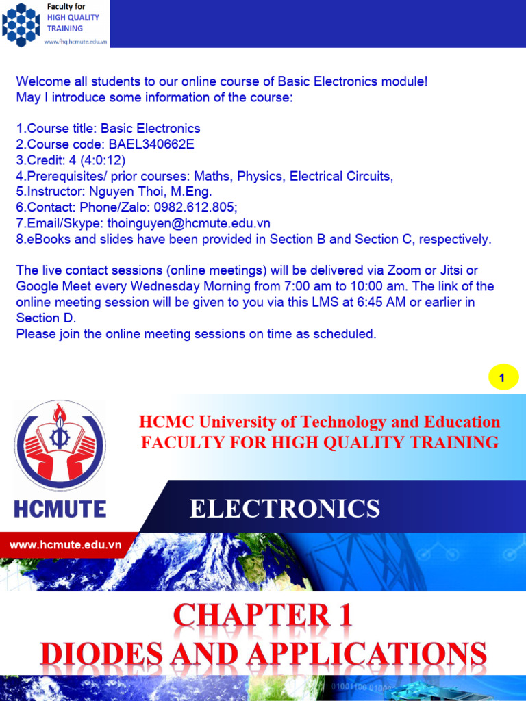 Chapter 1 - Diodes and Applications | PDF | Semiconductors | Materials Science