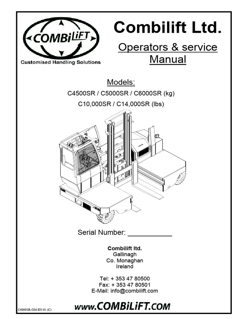 Combilift C6000SR Serie 16819 - Manual de Operare EN | PDF