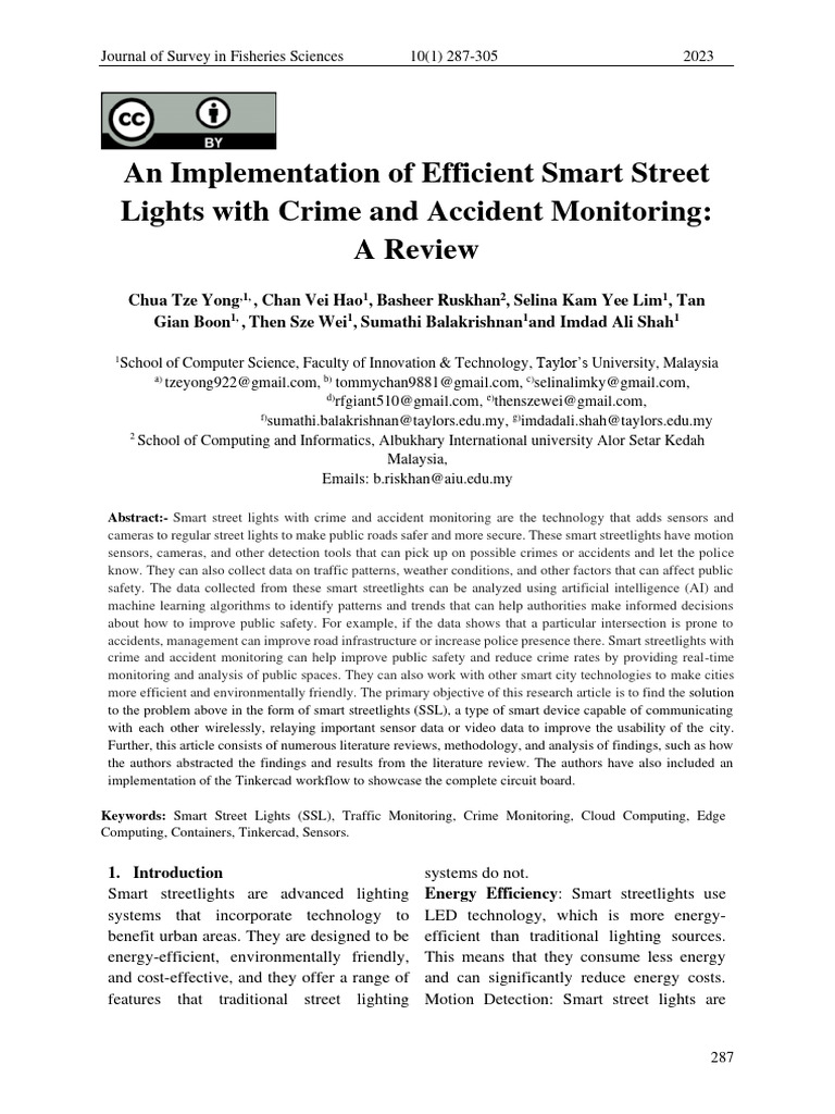 An Implementation of Efficient Smart Street Lights With Crime and Accident Monitoring A Review ...