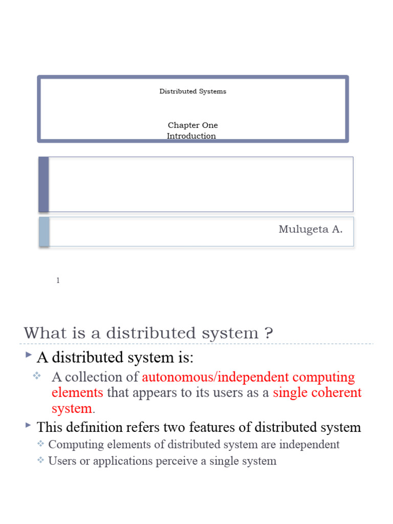 CH 1 Distributed Systems | PDF | Cloud Computing | Computer Cluster