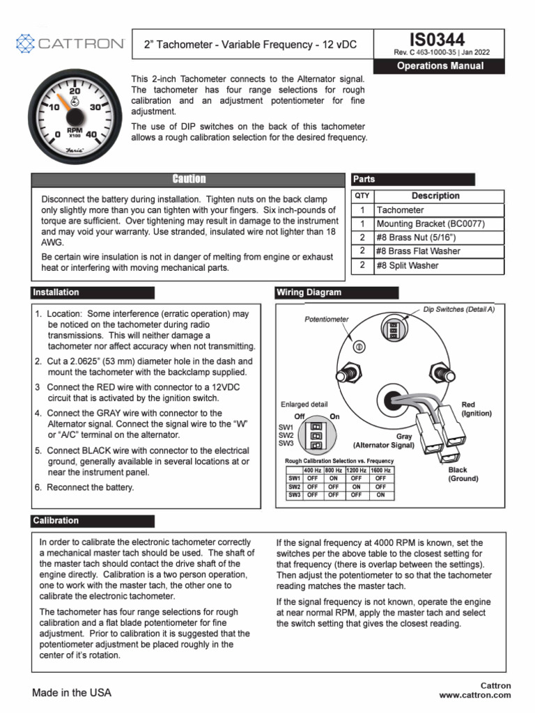Lofa Tachometer Calibration Operations Manual en | PDF | Science ...