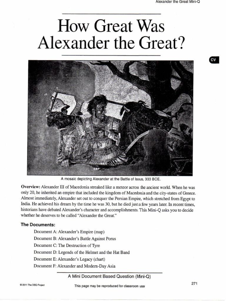 How Great Was Alexander The Great Dbe | PDF