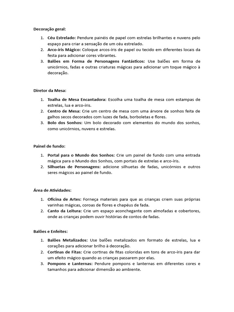 Roteiro Festa Do ABC 2023 - Mundo Dos Sonhos | PDF | Arte