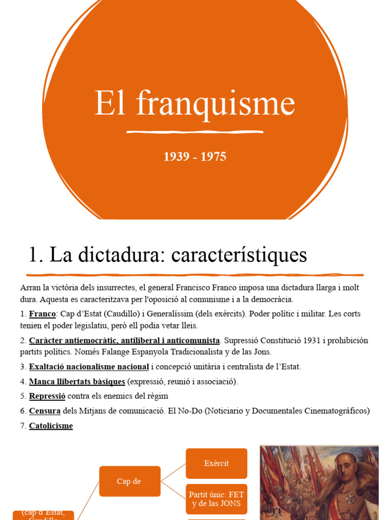 El Franquisme (4rt ESO) | PDF