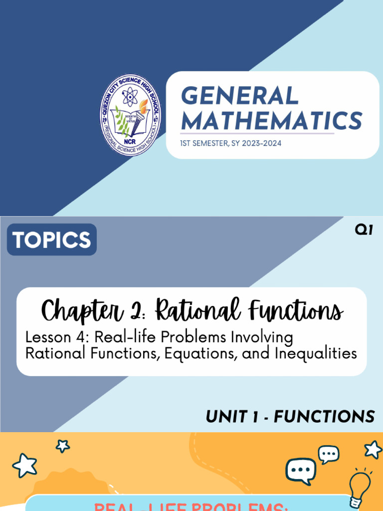 Real-Life Applications of Rational Functions | PDF | Speed | Volume