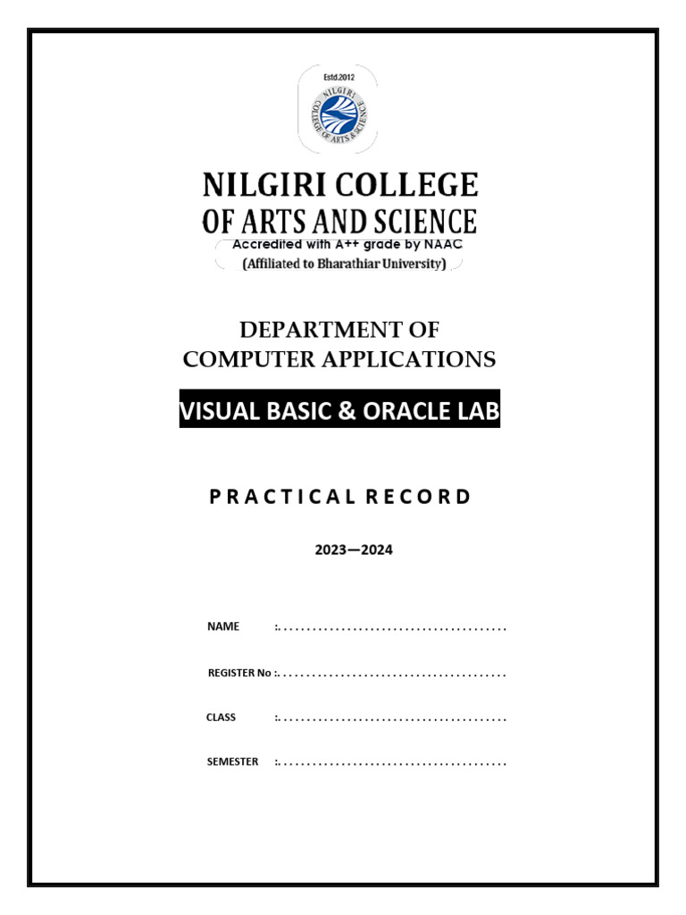 VB Record-1 | PDF | Data | Data Management