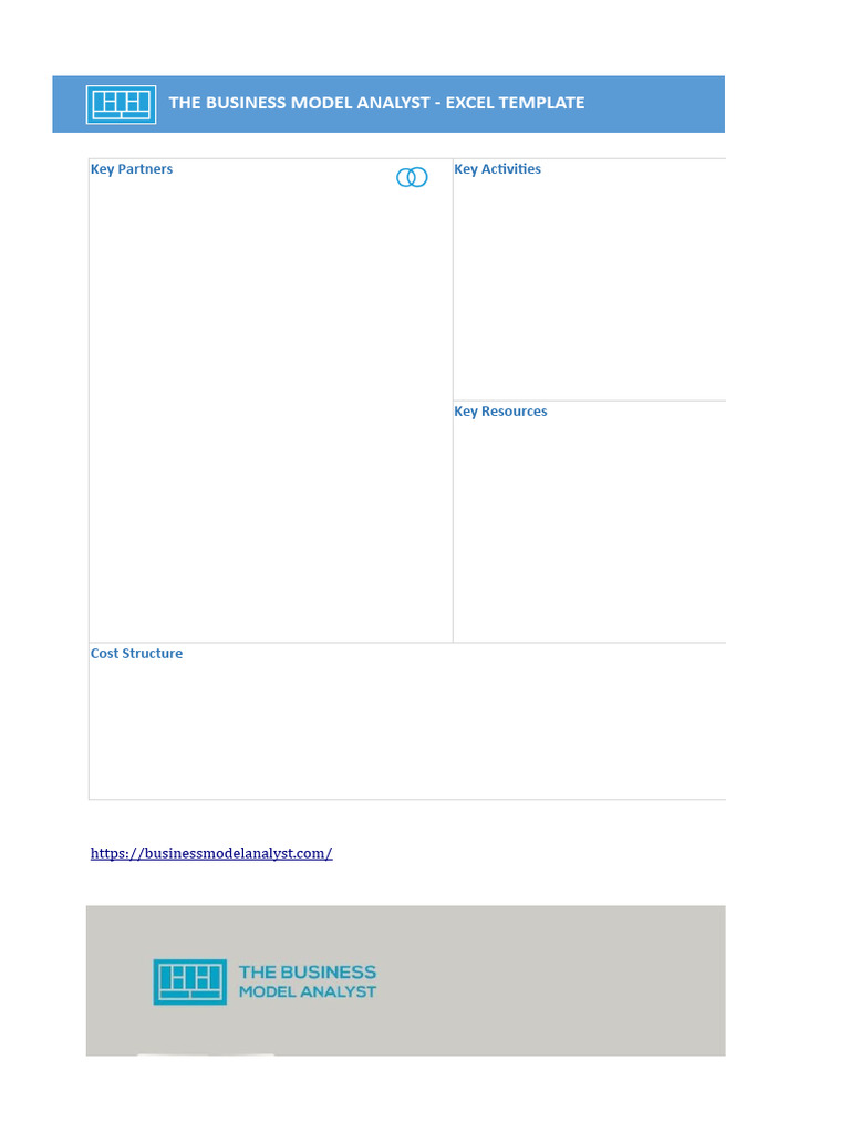 Copie de Business Model Canvas - Excel Spreadsheet Template | PDF