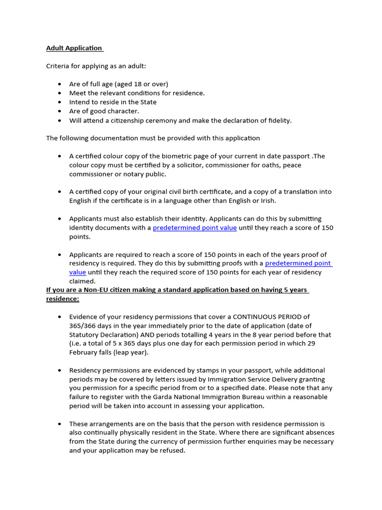 Citizenship Online Adult Ire | PDF | Notary Public | Citizenship