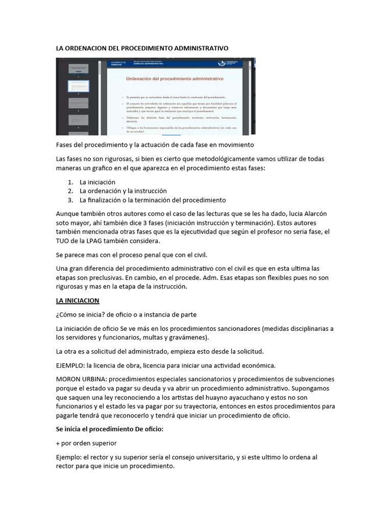 Fases del Procedimiento Administrativo | PDF | Mandato | Justicia
