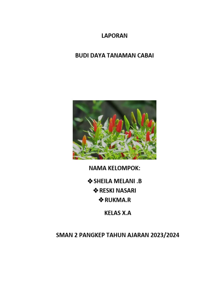 Budidaya Cabai: Pengaruh Pupuk Hijau | PDF | Kesehatan Holistik | Sains ...