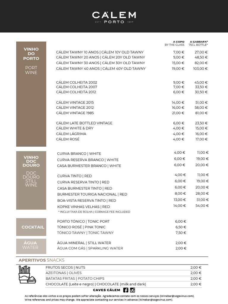 Menu Calem | PDF | Cuisine | Western Cuisine