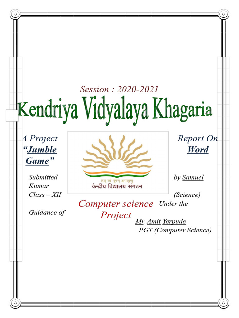 Computer Science Class XII 2022 23investigatory Project | PDF
