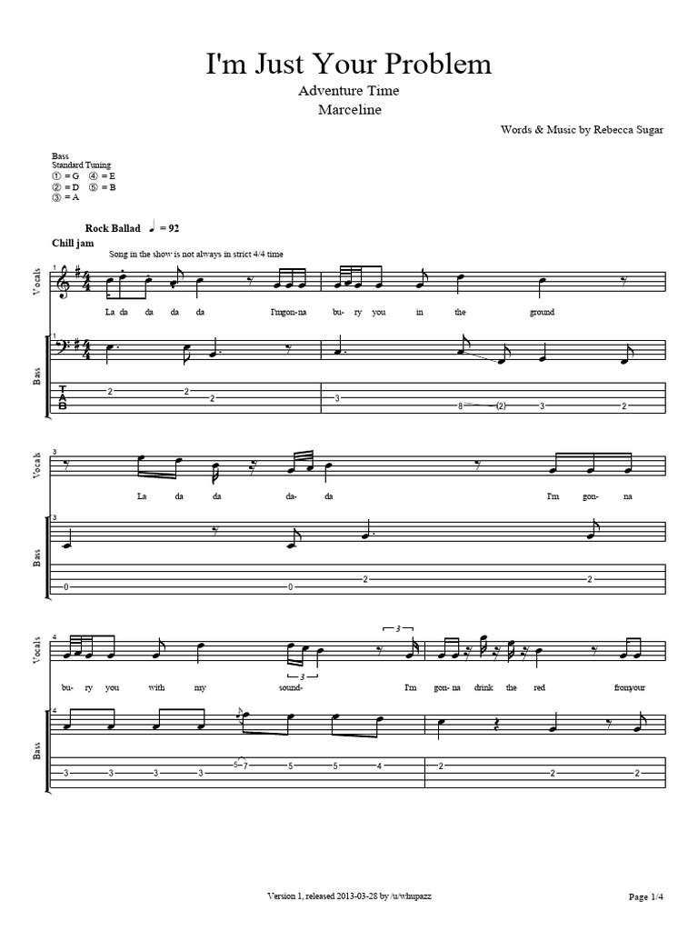 Adventure Time - Im Just Your Problem | PDF