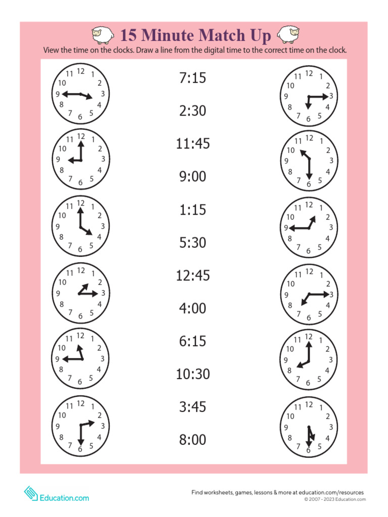 Telling Time Quarter Hour 2 | PDF Telling Time Quarter Hour 2 | PDF