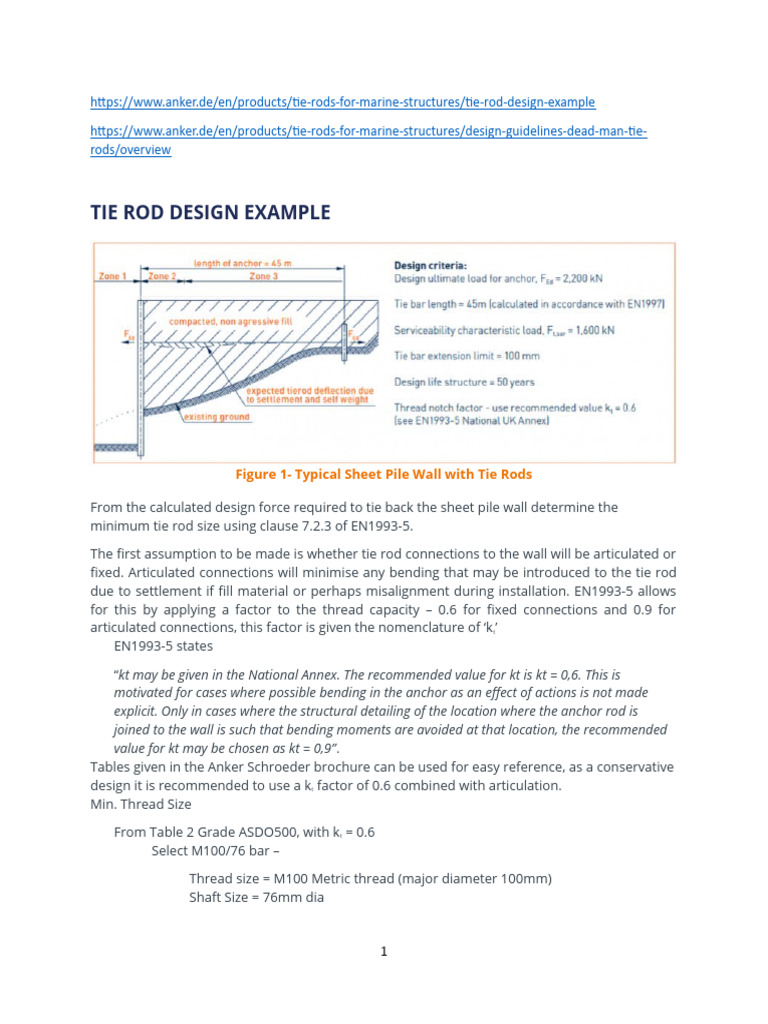 Tie Rod Design | PDF | Science & Mathematics | Technology & Engineering