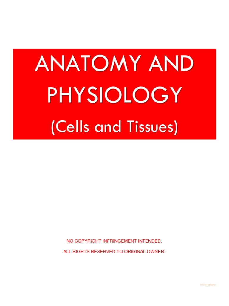 Cells and Tissues Anatomy and Physiology | PDF