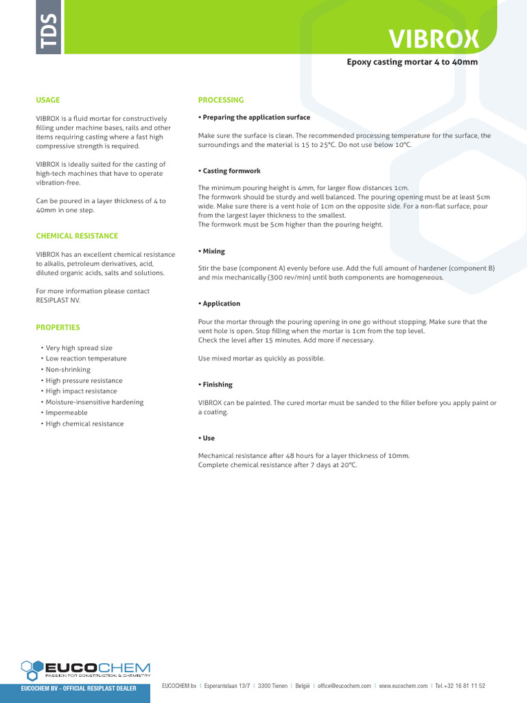 Vibrox TDS en | PDF | Paint | Concrete