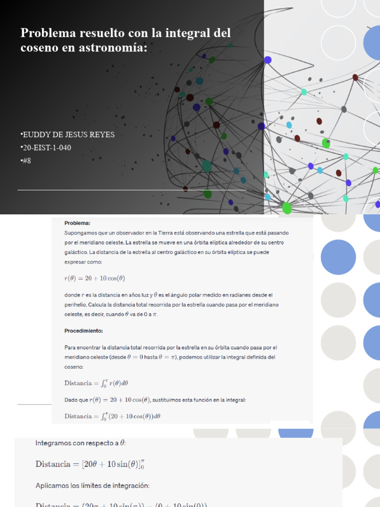 Problema Resuelto Con La Integral Del Coseno en Astronomía | PDF ...