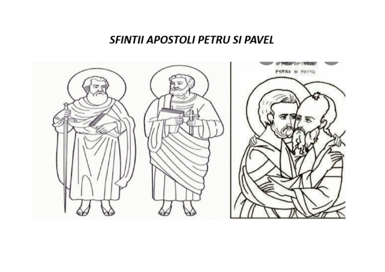 Sfintii Apostoli Petru Si Pavel Coloriaj | PDF