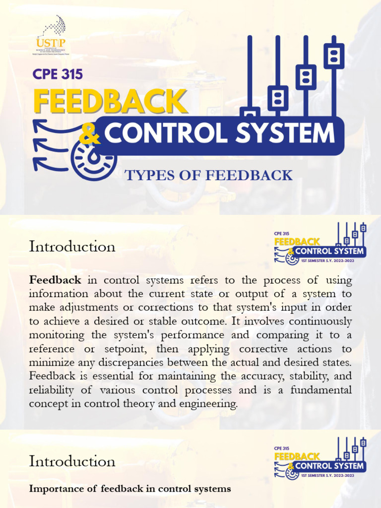 Types of Feedback in Control Systems | PDF | Feedback | Positive Feedback
