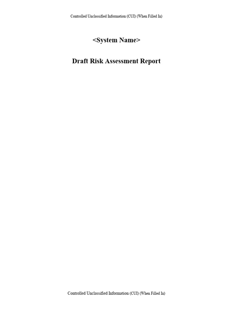 RISK ASSESSMENT REPORT TEMPLATE (3) | PDF