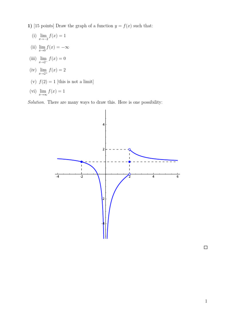 calculus1_exam1_solutions | PDF | Tangent | Equations