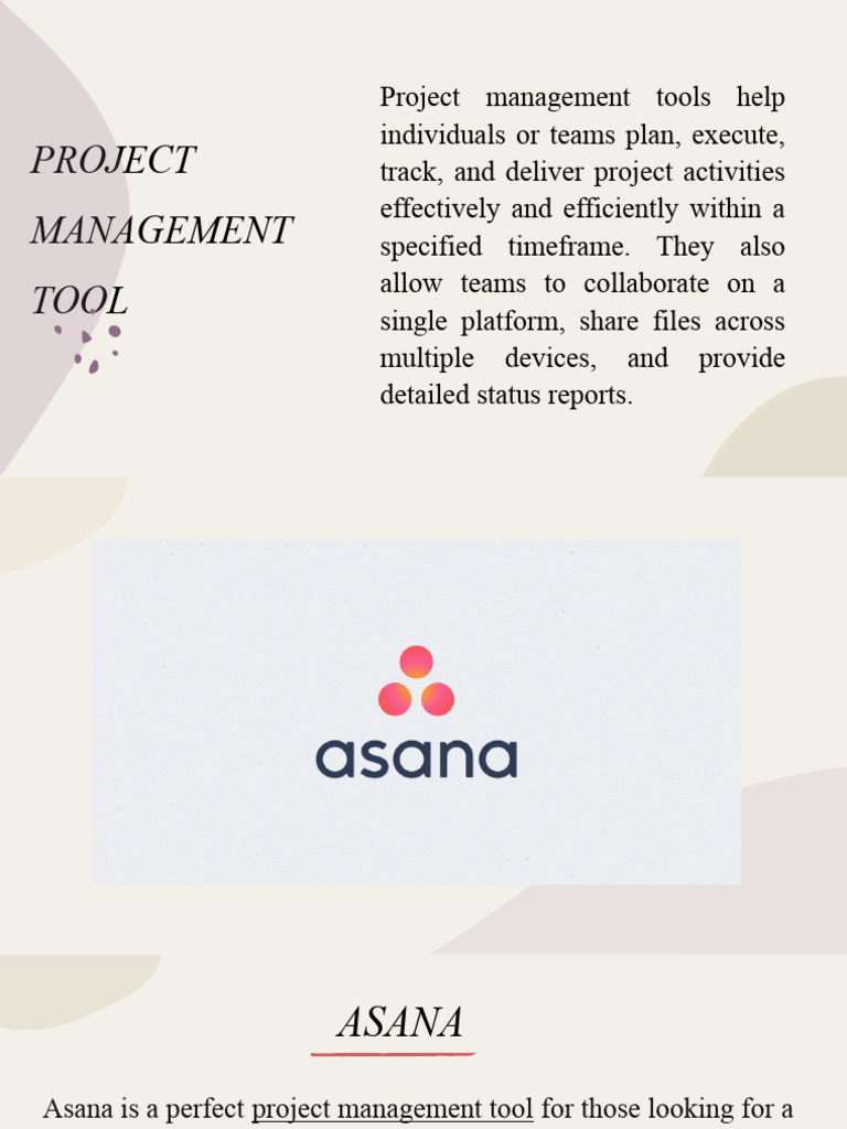ASANA A Project Management Software Tool | PDF | Computers