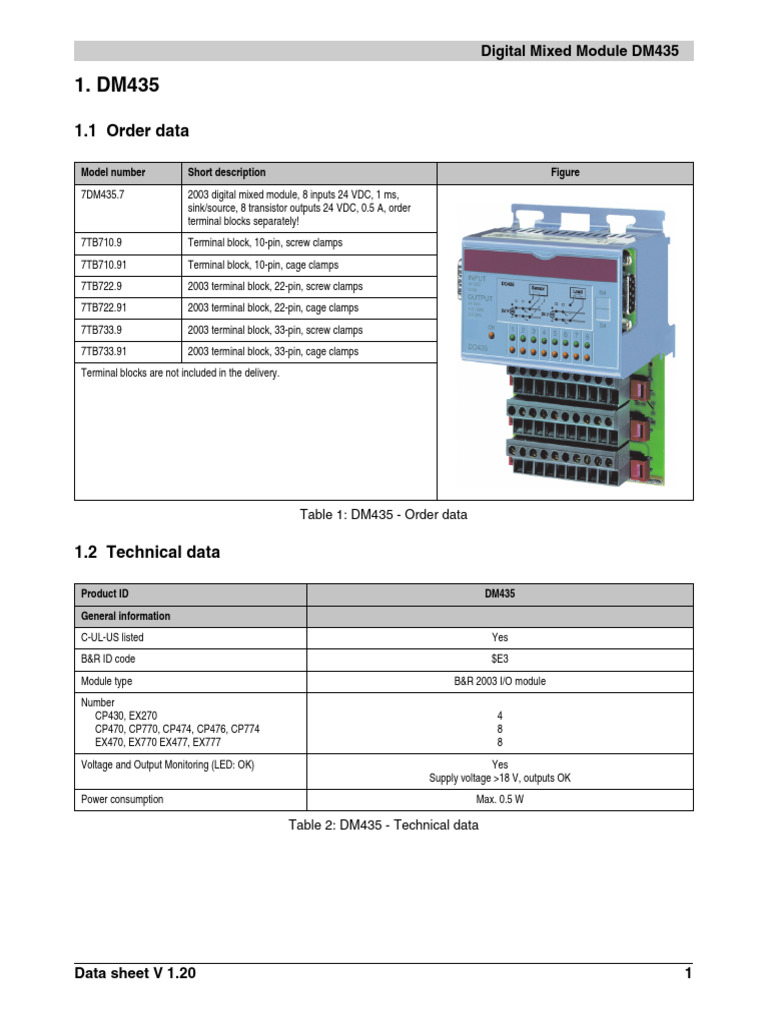 DM435 | PDF | Programmable Logic Controller | Input/Output