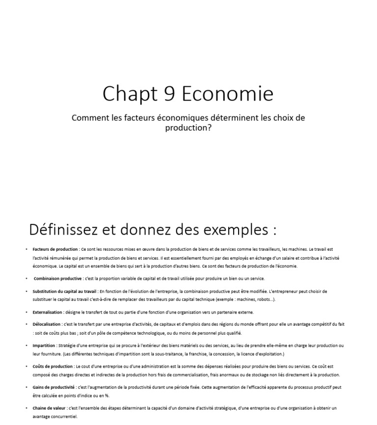 Chapt 9 Economie | PDF