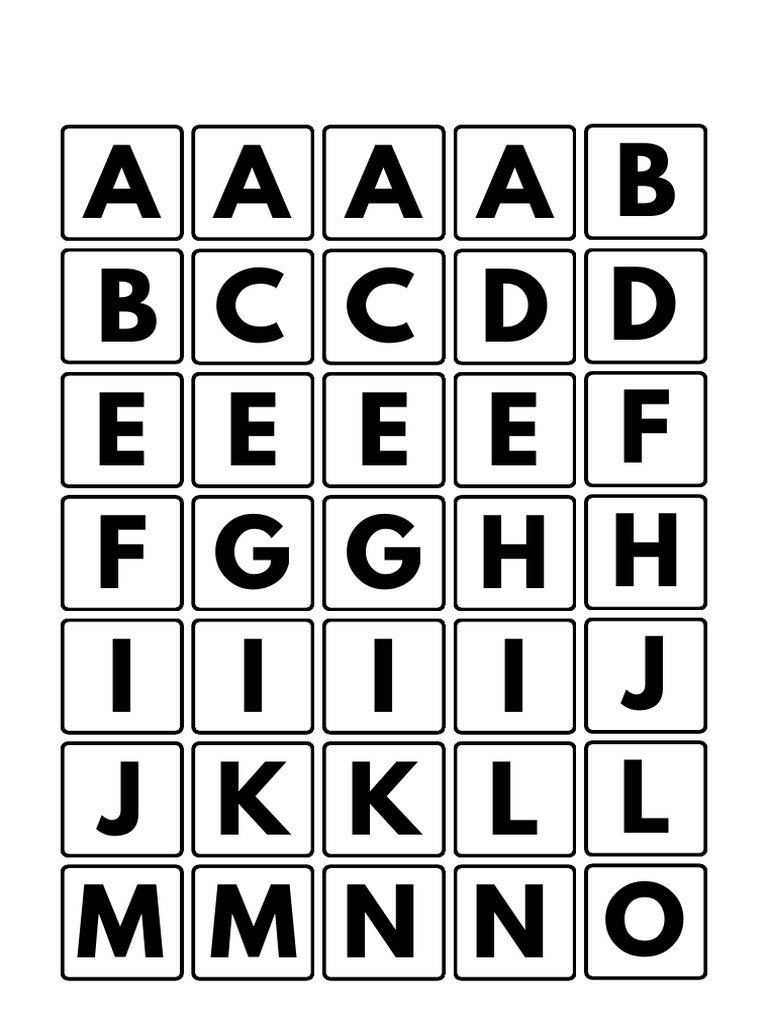 Printable Letter Tiles | PDF