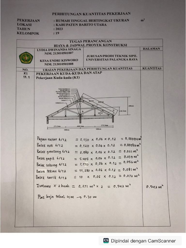 Pekerjaan Atap Dan Kuda Kuda | PDF