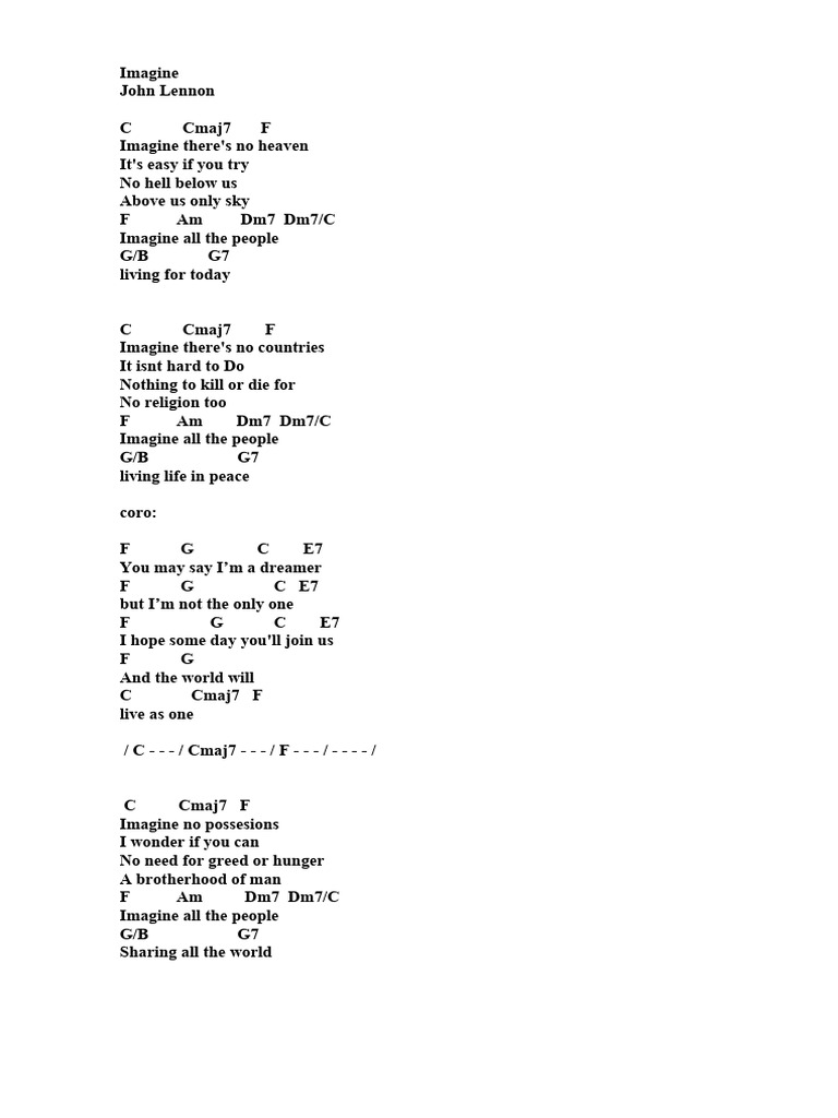 Imagine Acordes | PDF