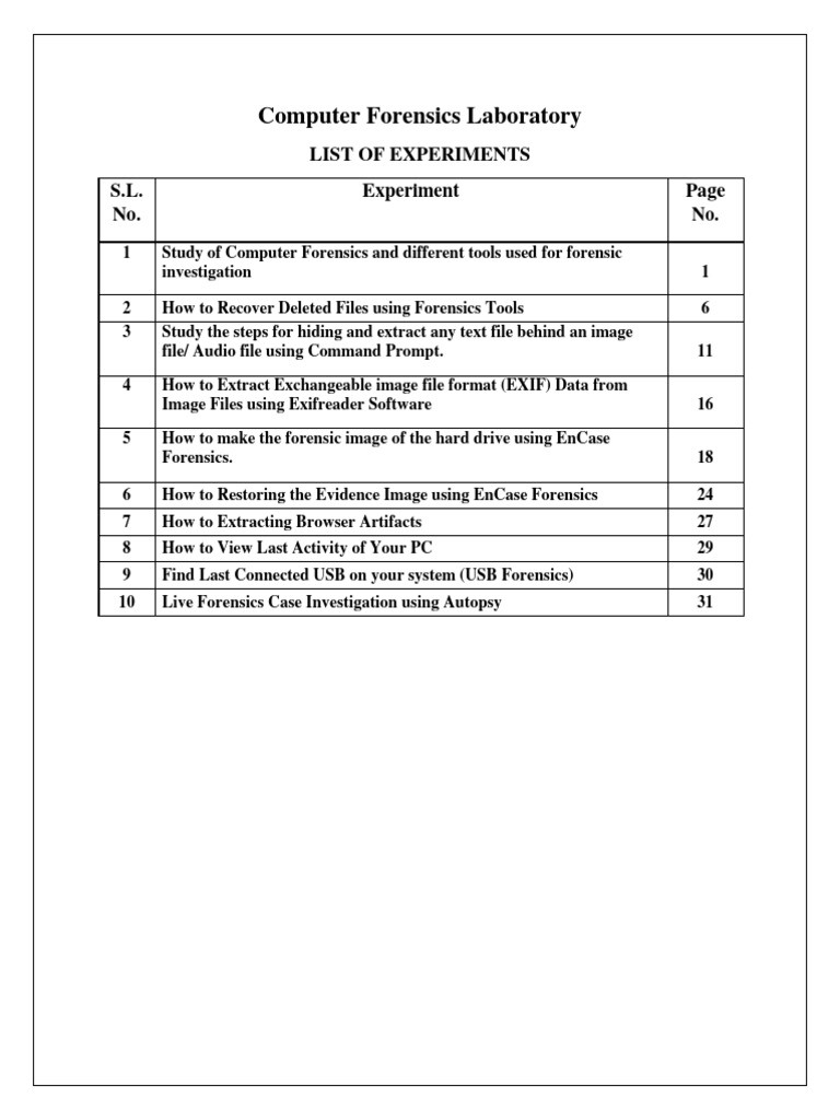 Cyber Forensics - Lab Manual | Download Free PDF | Computer Forensics | World Wide Web