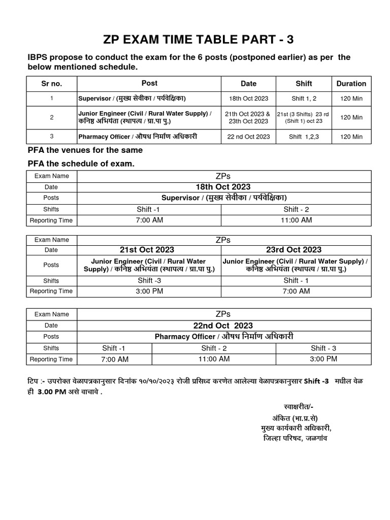 Gad Time Table 18to23 | PDF