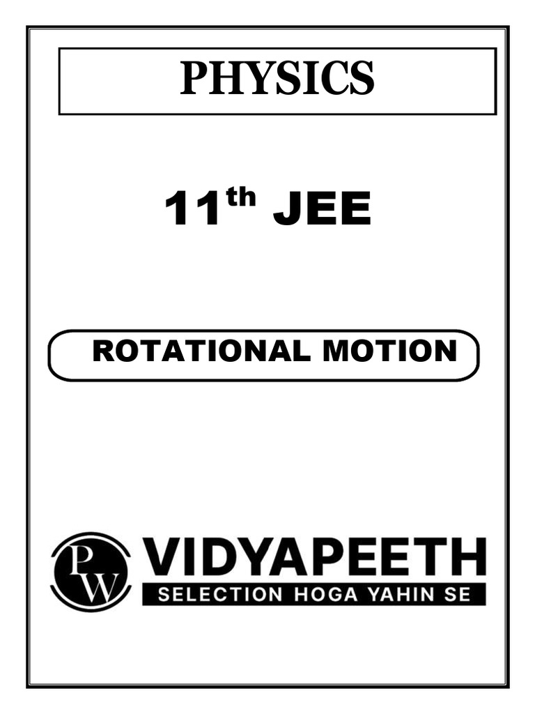 Rotational Motion - DPPs | PDF | Rotation Around A Fixed Axis | Angular Momentum