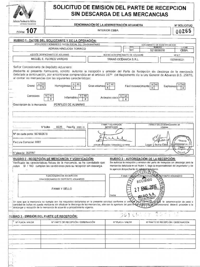 Form 107 00265 | PDF