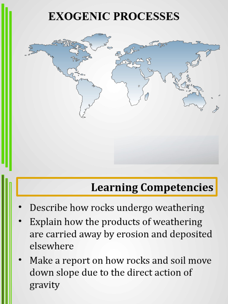 Exogenic Processes | PDF | Weathering | Erosion