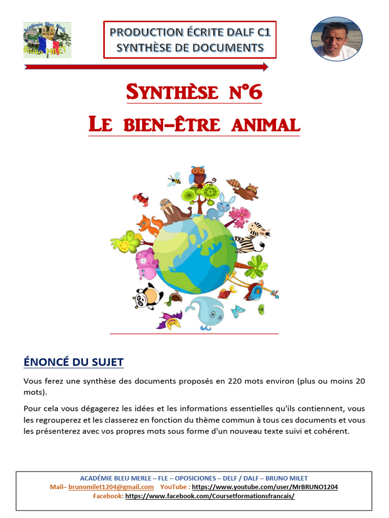 Synthese N°6 - Bien Etre Animal - Sujet Eleves | PDF