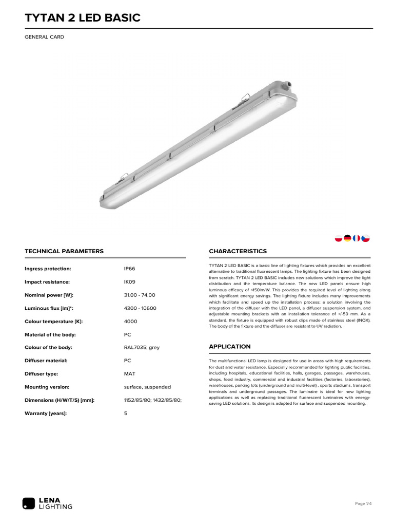 Tytan 2 Led Basic | PDF | Lighting | Light Emitting Diode