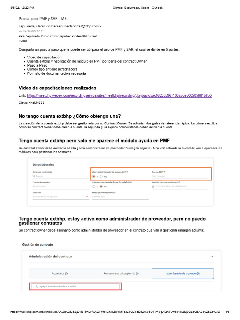 Paso A Paso PMF y SAR - MEL | PDF