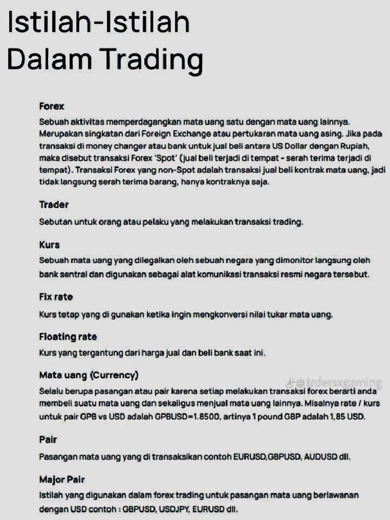 Istilah Dalam Trading Lengkap | PDF